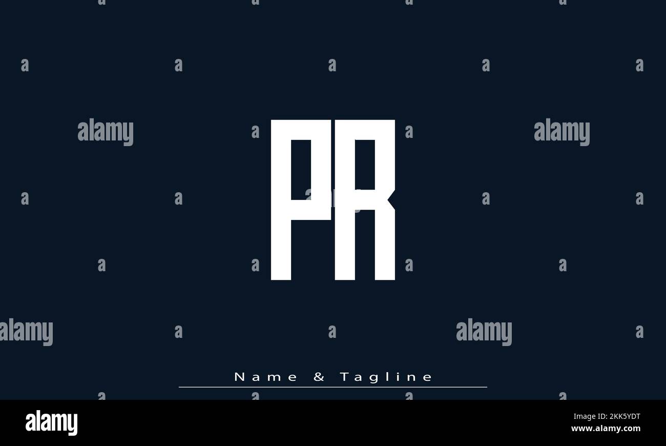 Alphabet letters Initials Monogram logo PR , RP Stock Vector Image ...
