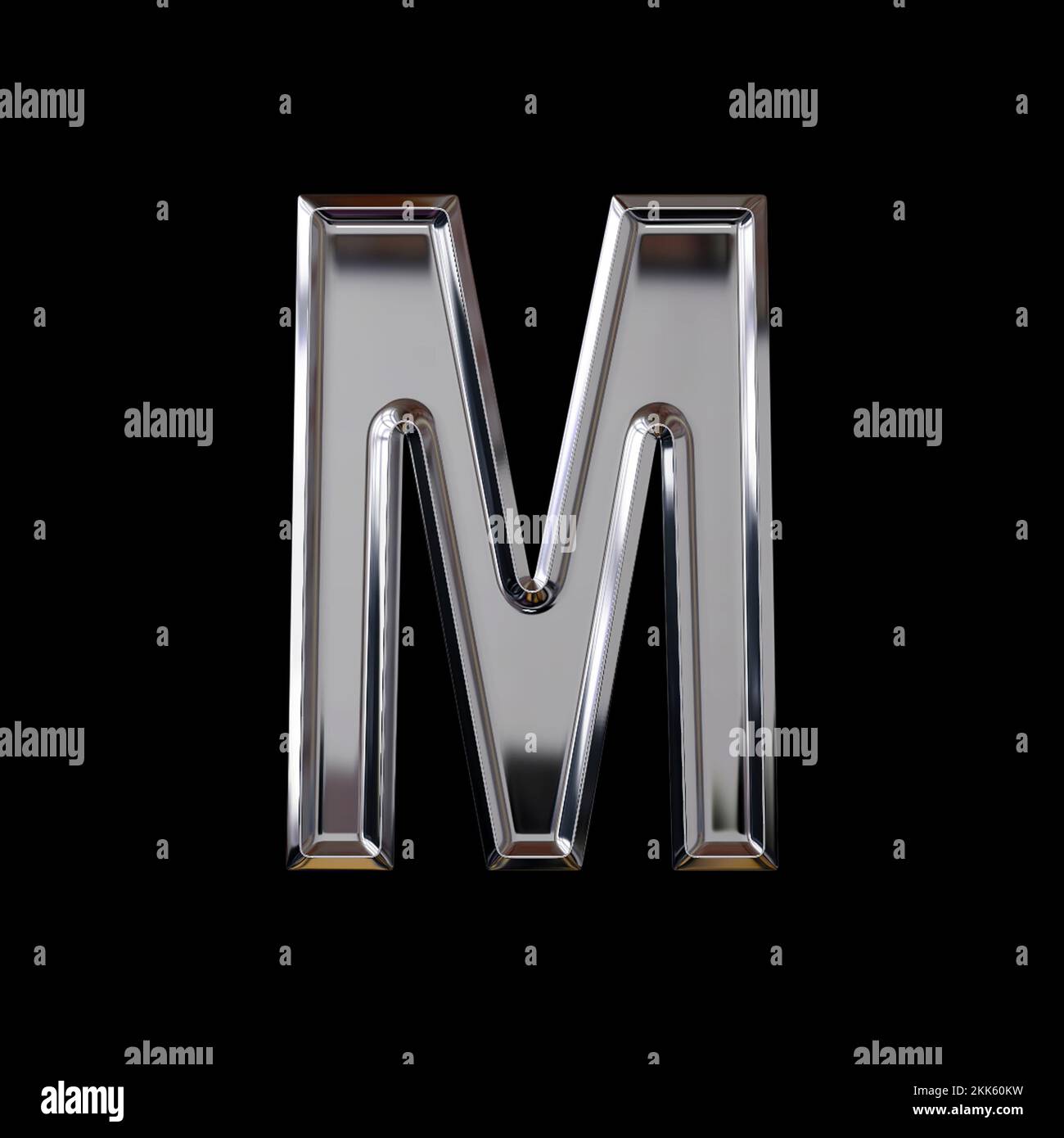 Metallic letter m hi-res stock photography and images - Alamy