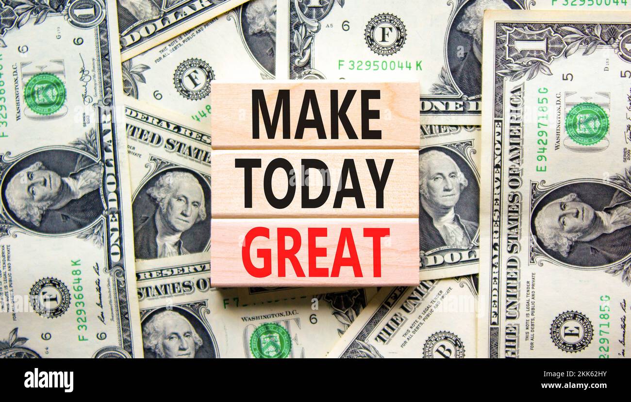 Motivation and Make today great symbol. Concept words Make today great ...
