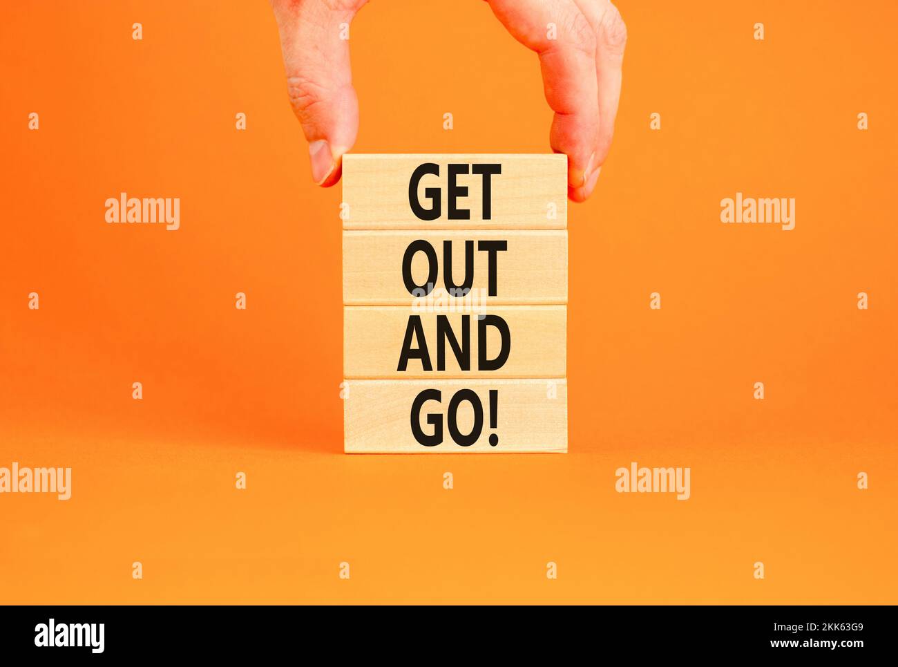 Motivational get out and do symbol. Concept words Get out and do on ...