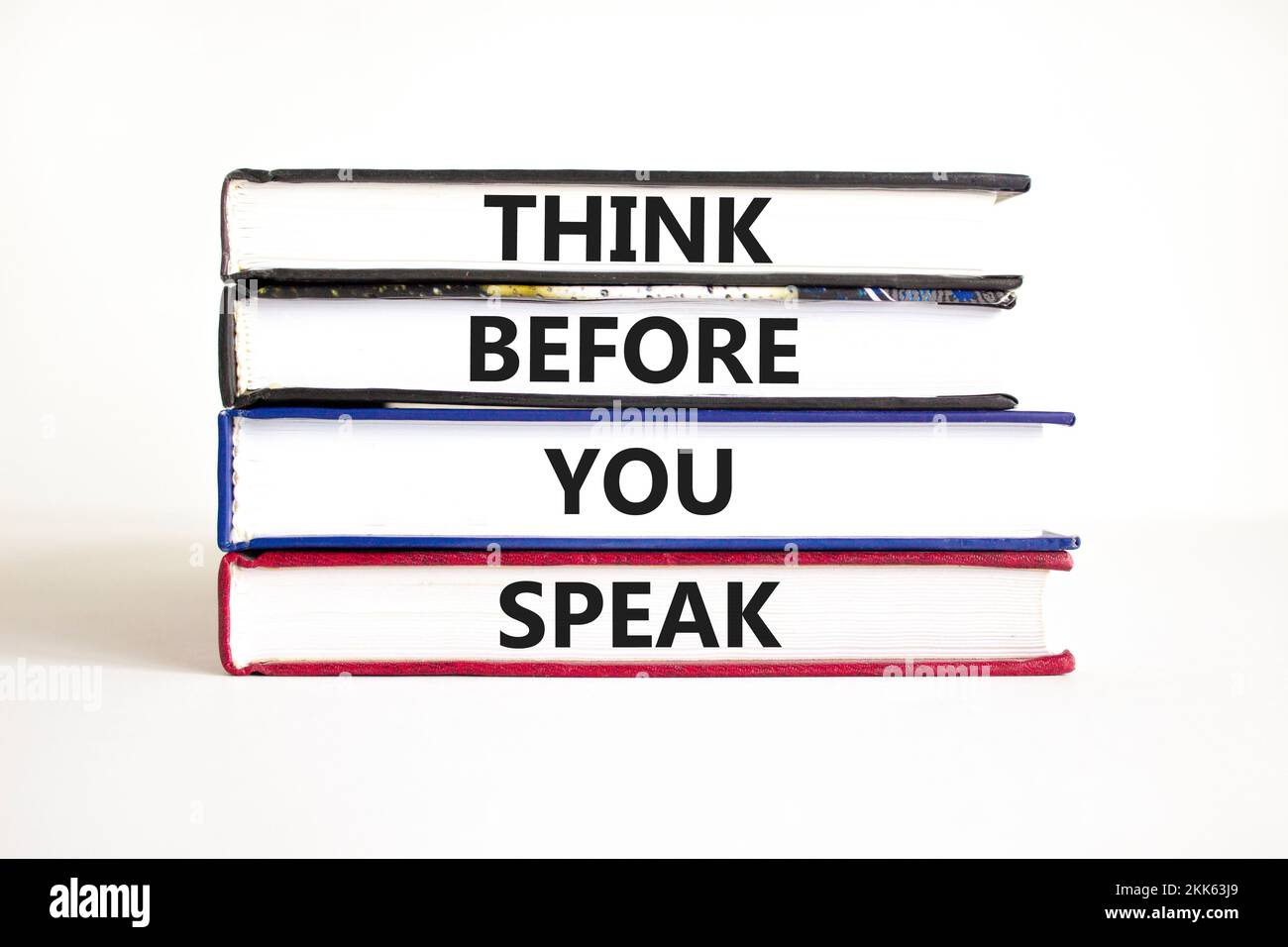 Think before you speak symbol. Concept words Think before you speak on ...