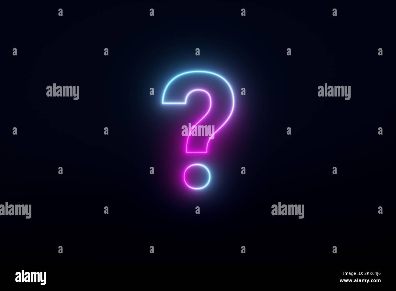 Neon Question Mark