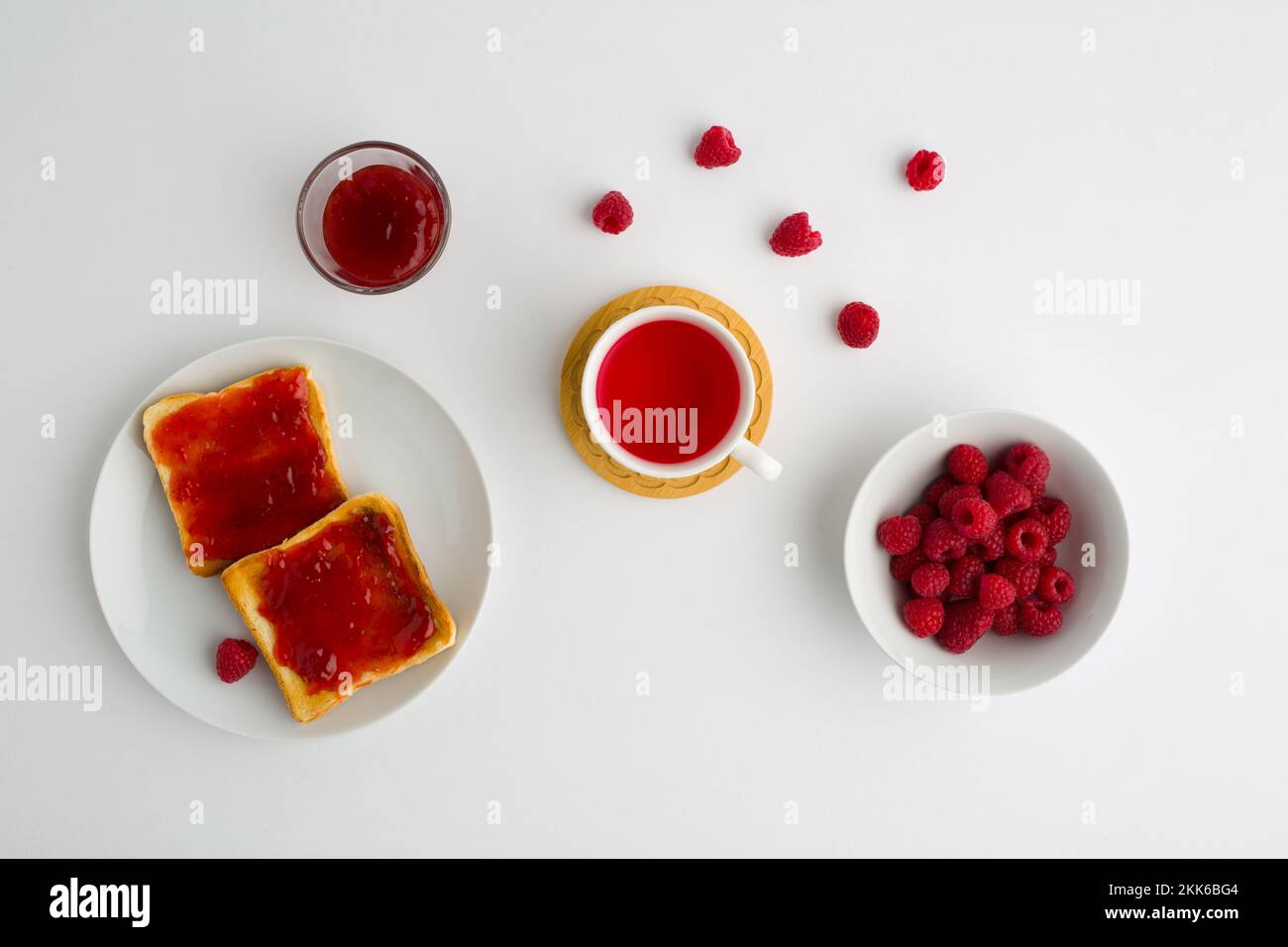 Cup of red tea and toasted bread Stock Photo - Alamy