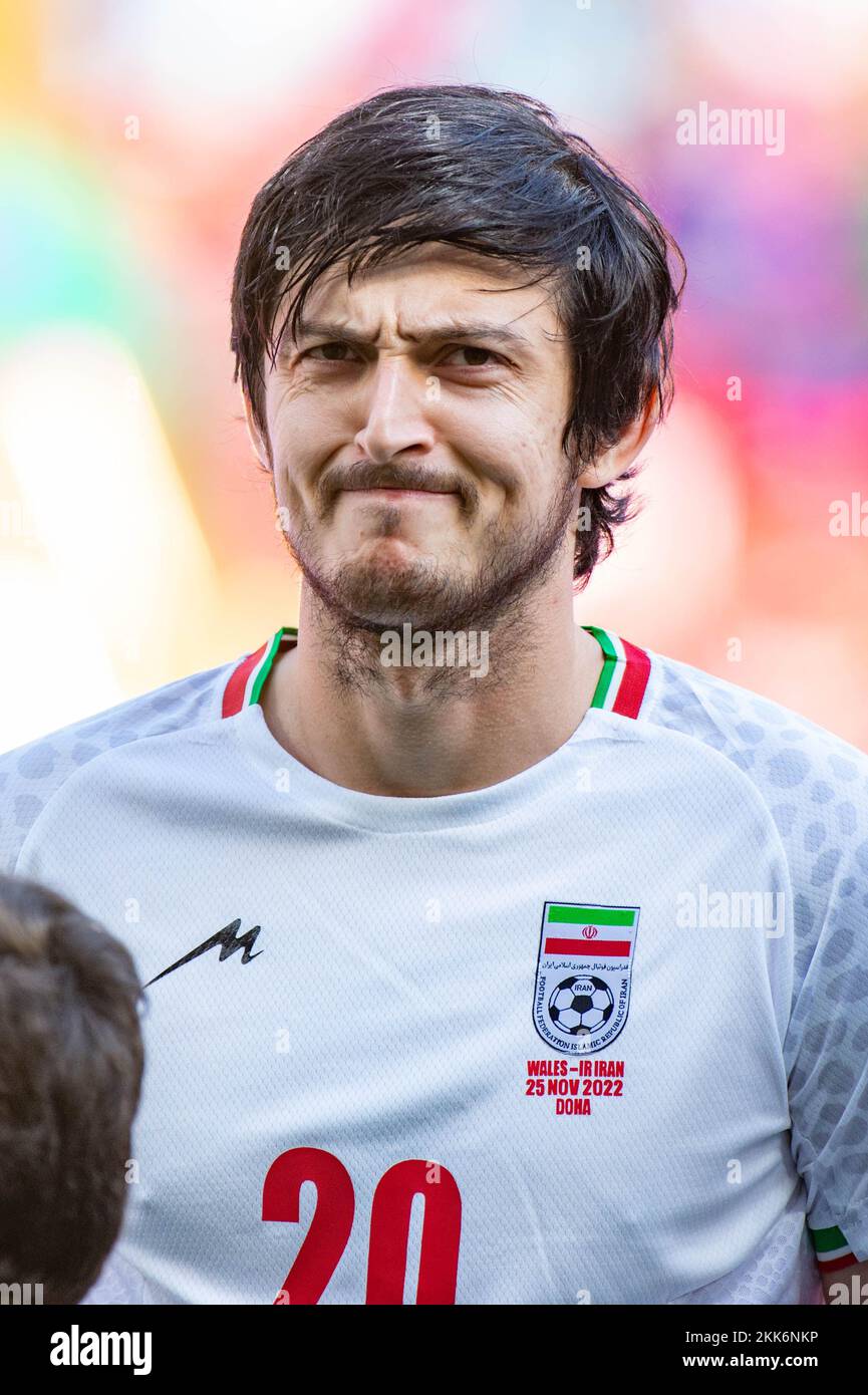 Ar Rayyan, Qatar. 25th Nov, 2022. Sardar Azmoun of Iran during the FIFA ...