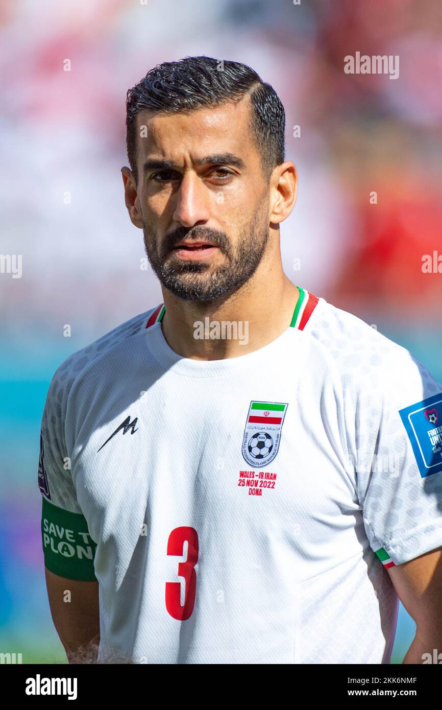 Qatar. 25th Nov, 2022. Ehsan HAJI SAFI of Iran during the FIFA World Cup Qatar 2022 Group B ...