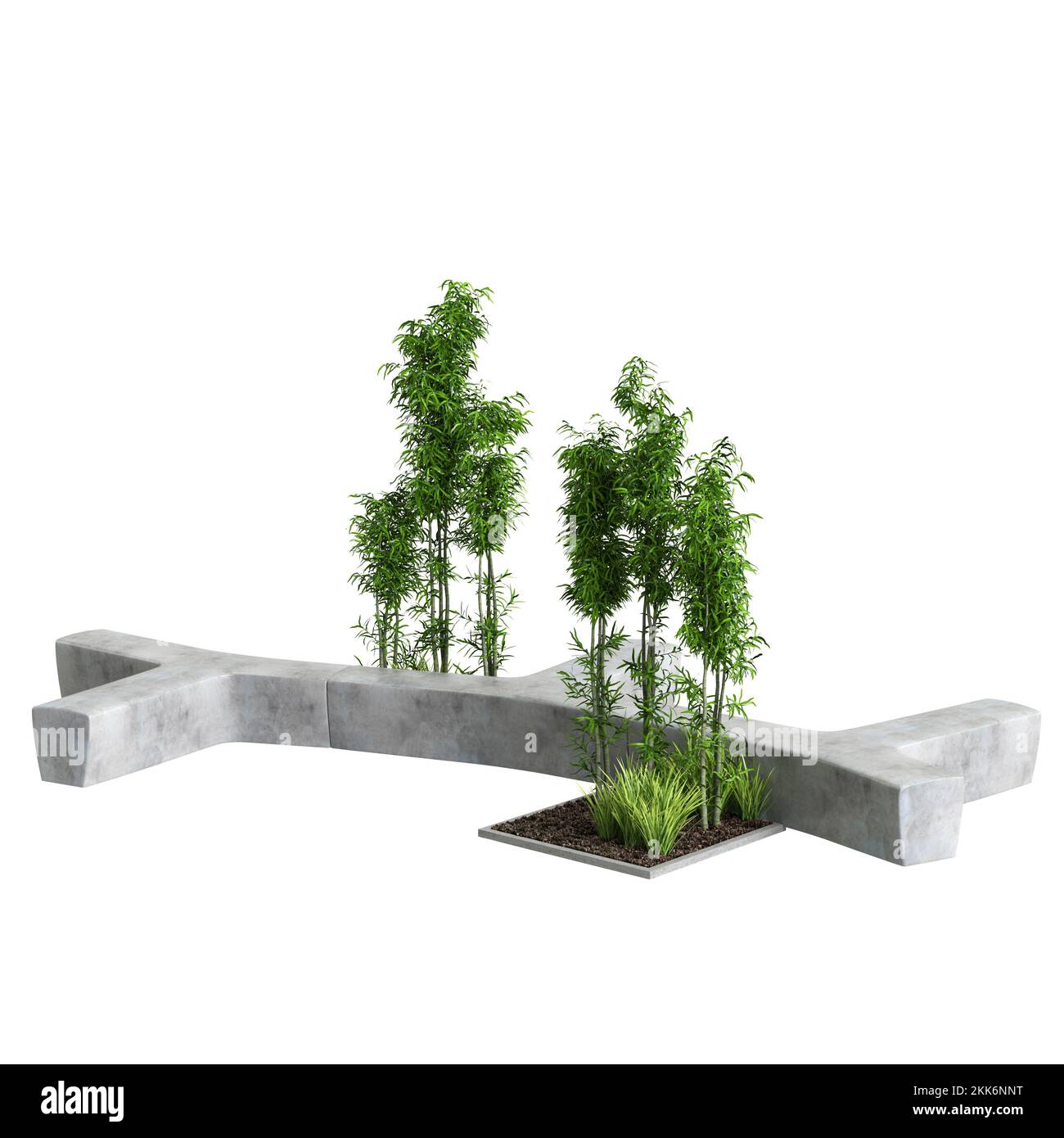 3D illustration of the park object isolated on the white background ...