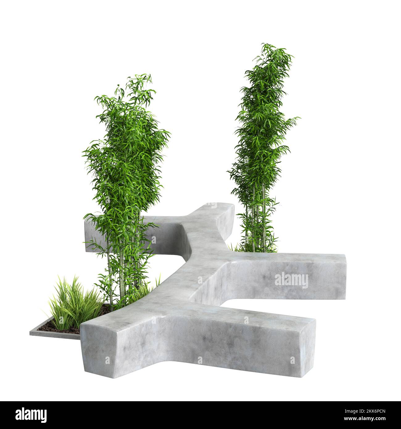 3D illustration of the park object isolated on the white background ...