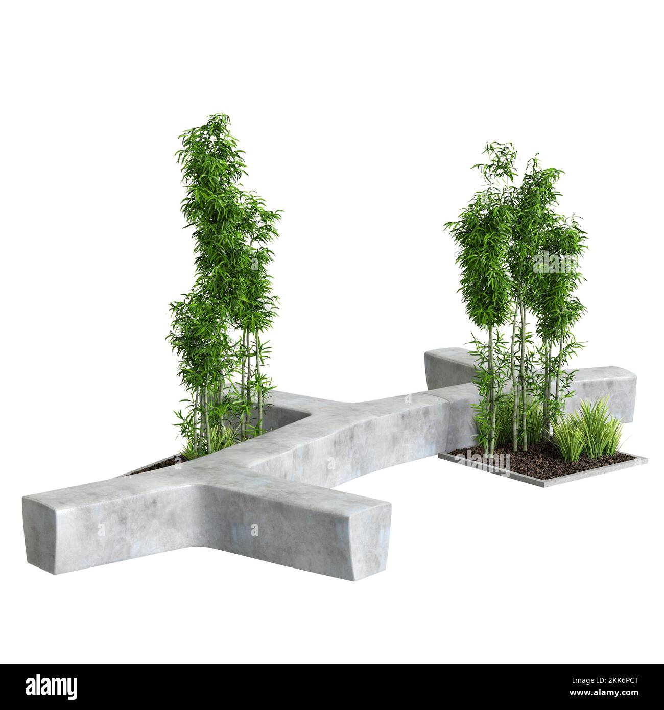 3D illustration of the park object isolated on the white background ...