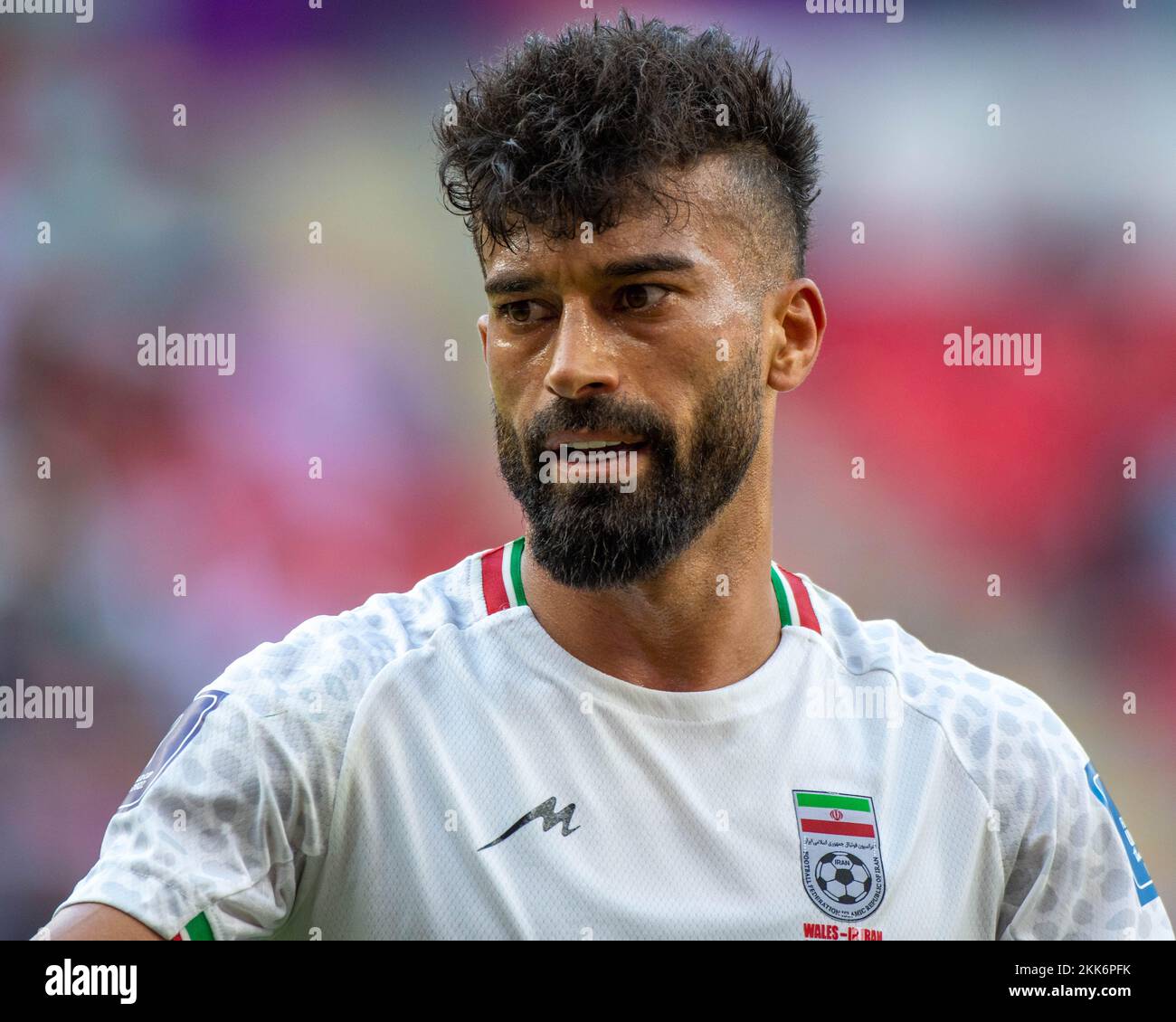 Qatar. 25th Nov, 2022. Ramin REZAEIAN of Iran during the FIFA World Cup ...