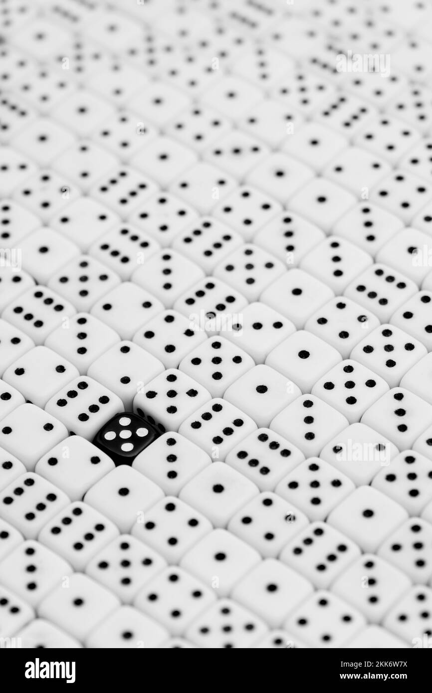 Pattern background black dices Black and White Stock Photos & Images ...