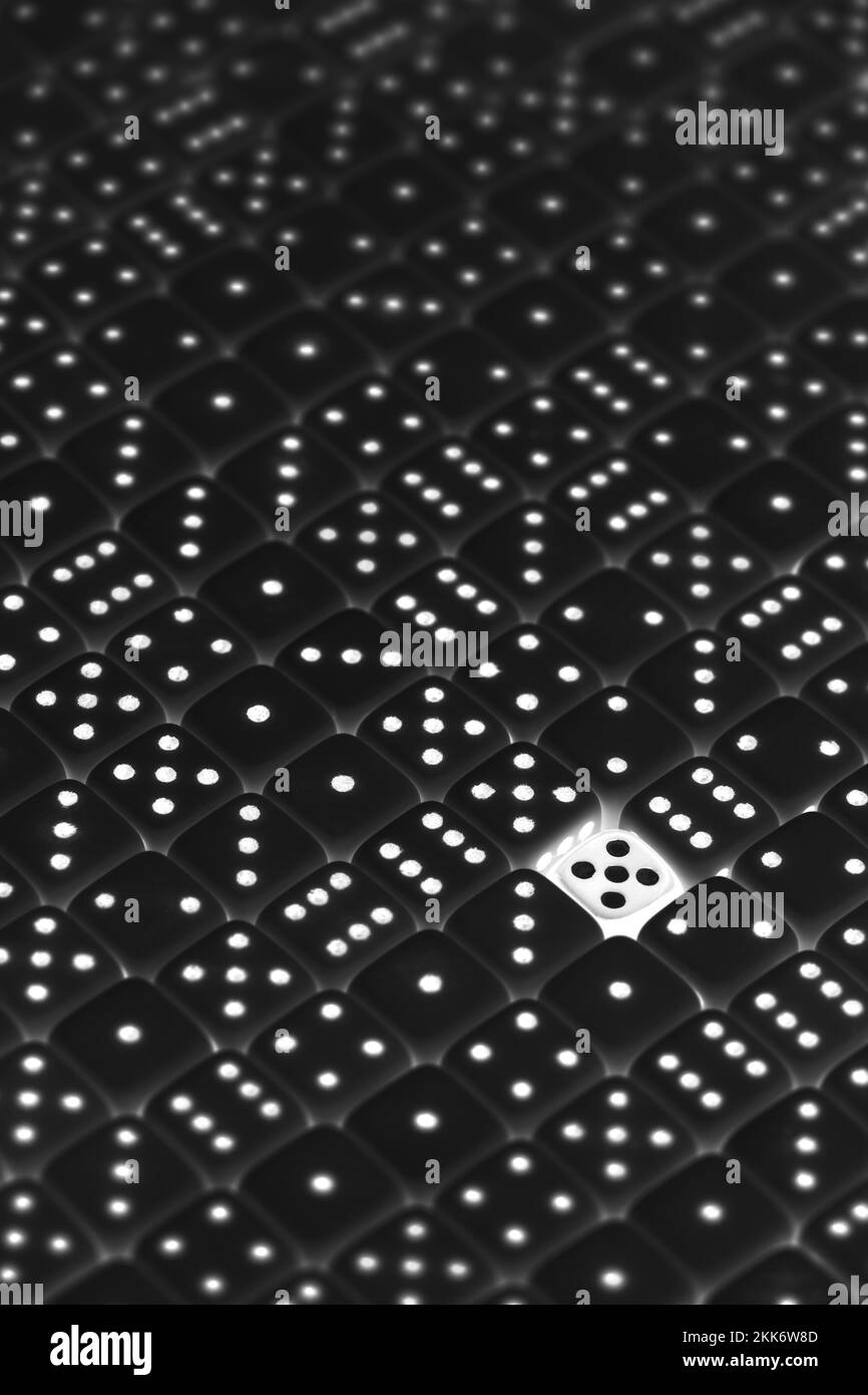 Pattern background black dices Black and White Stock Photos & Images ...