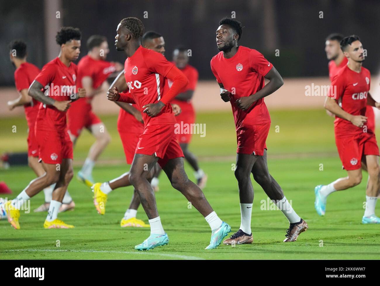 November 25, 2022, DOHA, QATAR: Canada star Alphonso Davies, second ...