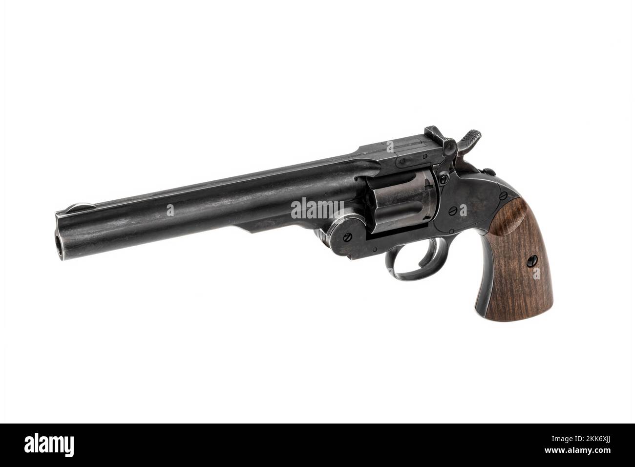 Pneumatic pistol revolver for sports and entertainment. Airsoft gun on ...