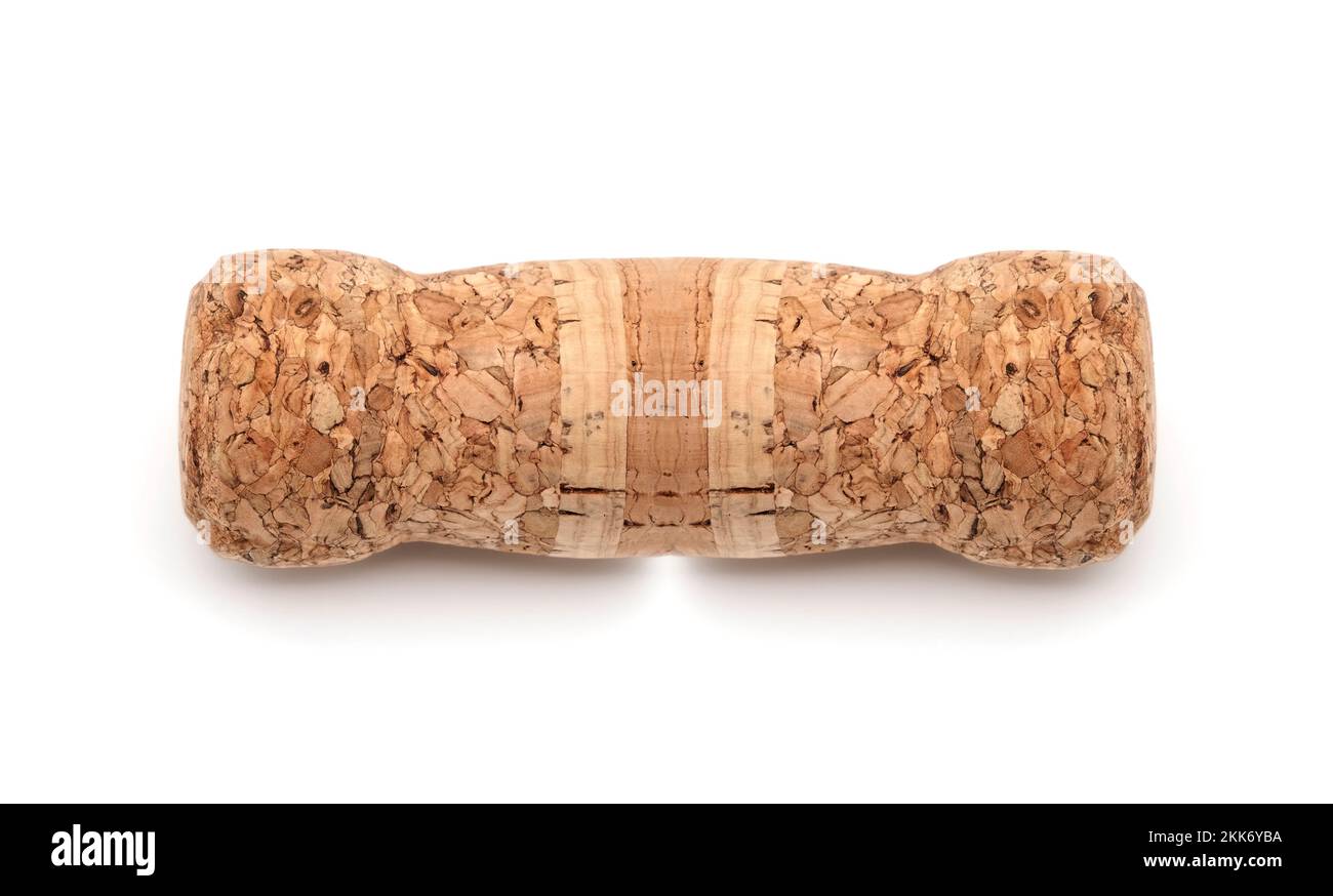 champagne cork plug on white background Stock Photo - Alamy