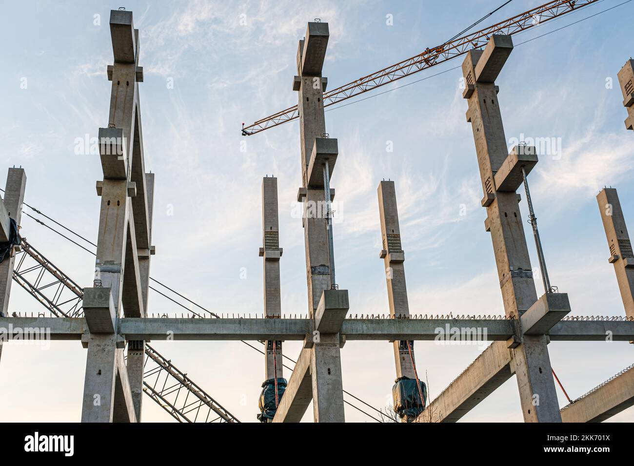 concrete beams on construction site Stock Photo - Alamy