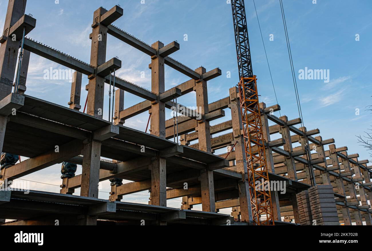 concrete beams on construction site Stock Photo - Alamy