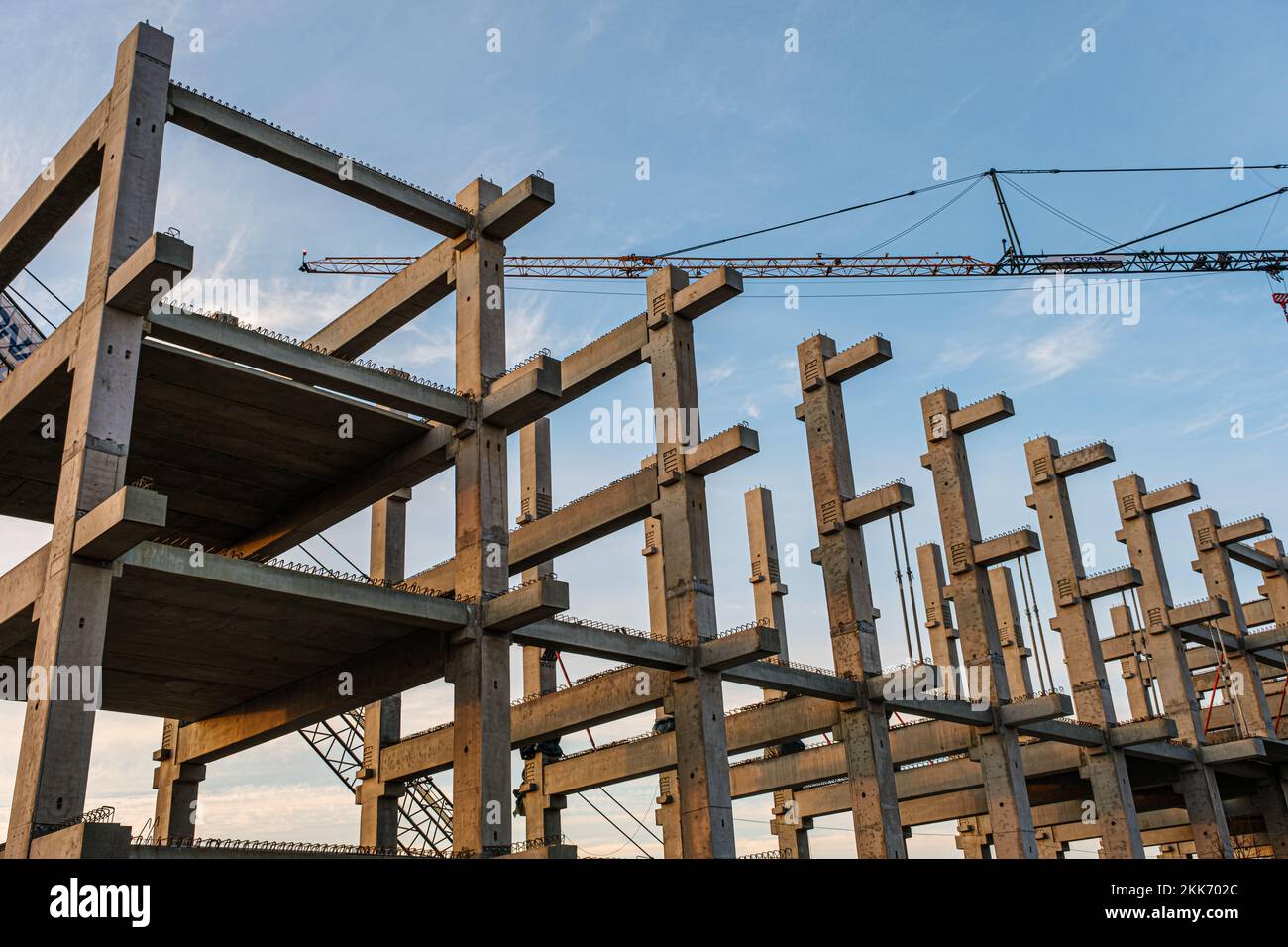 concrete beams on construction site Stock Photo - Alamy