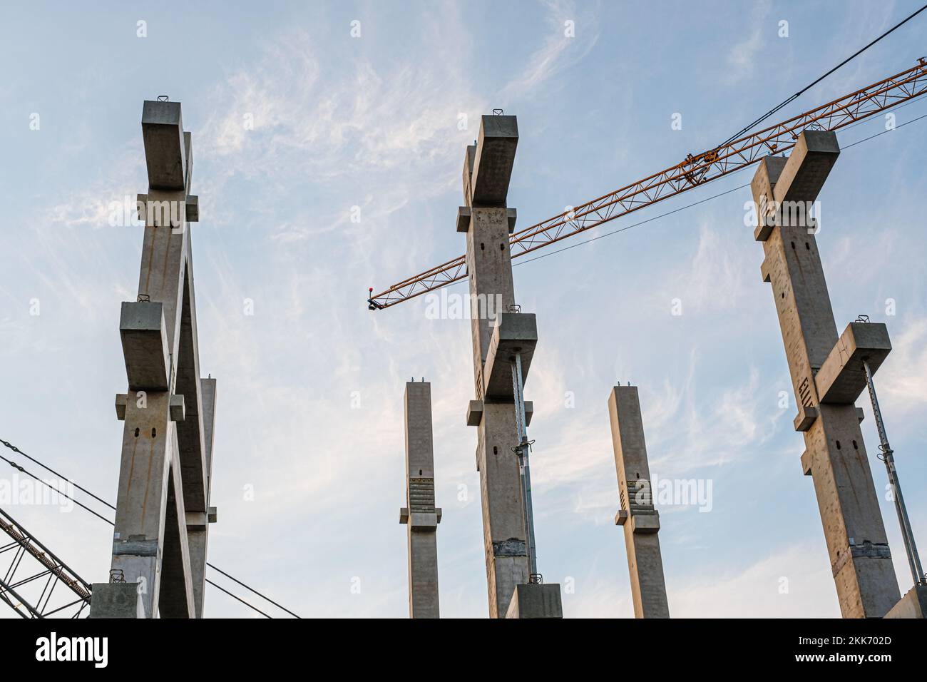concrete beams on construction site Stock Photo - Alamy