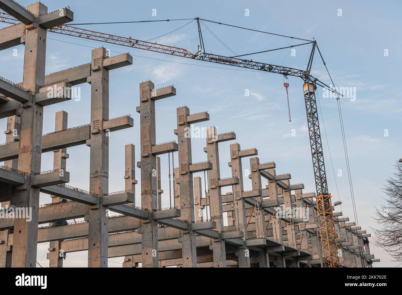 concrete beams on construction site Stock Photo - Alamy