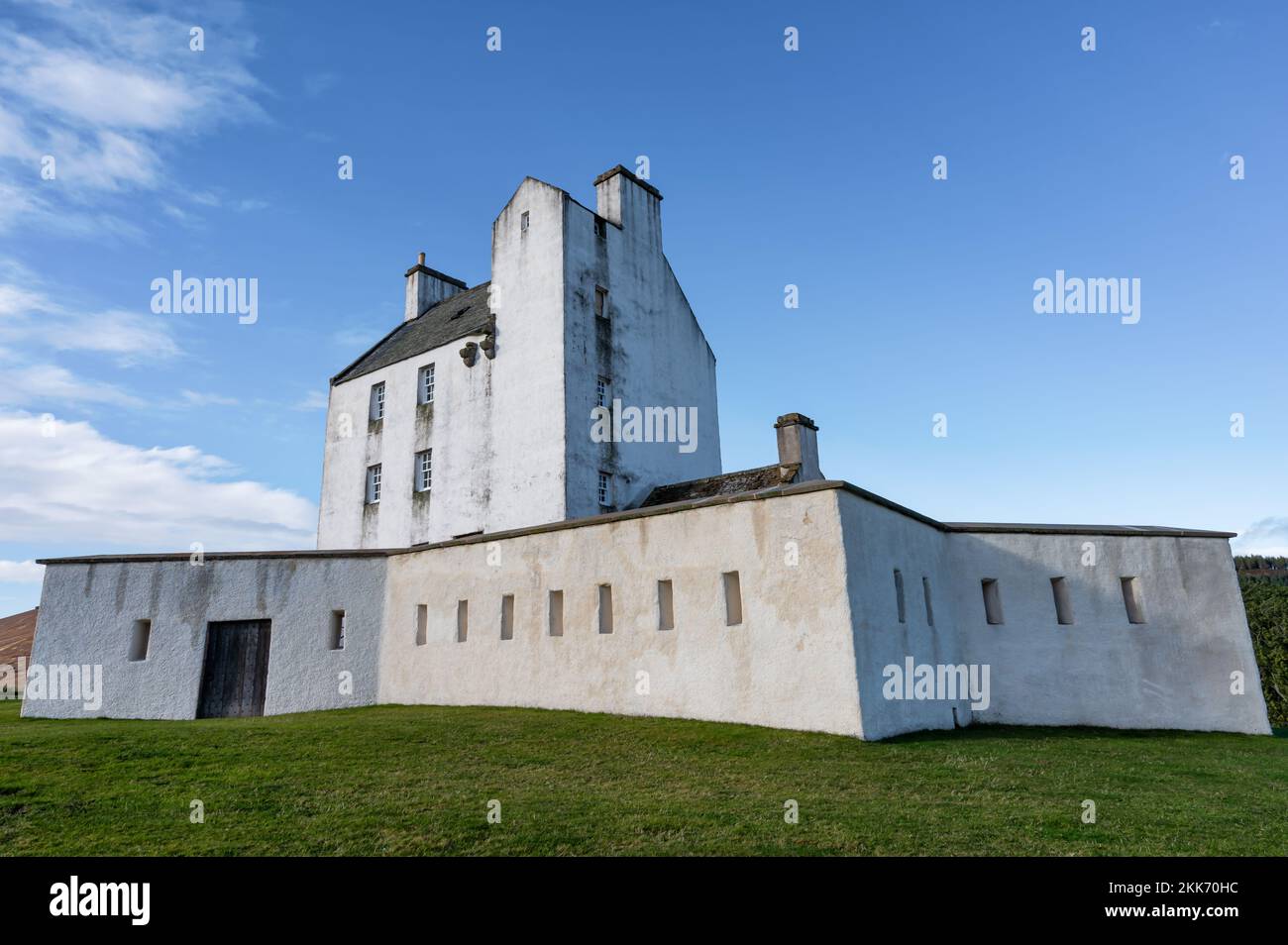 Strathdon, UK- Oct 14, 2022: Corgarff Castle in the foothills of the ...