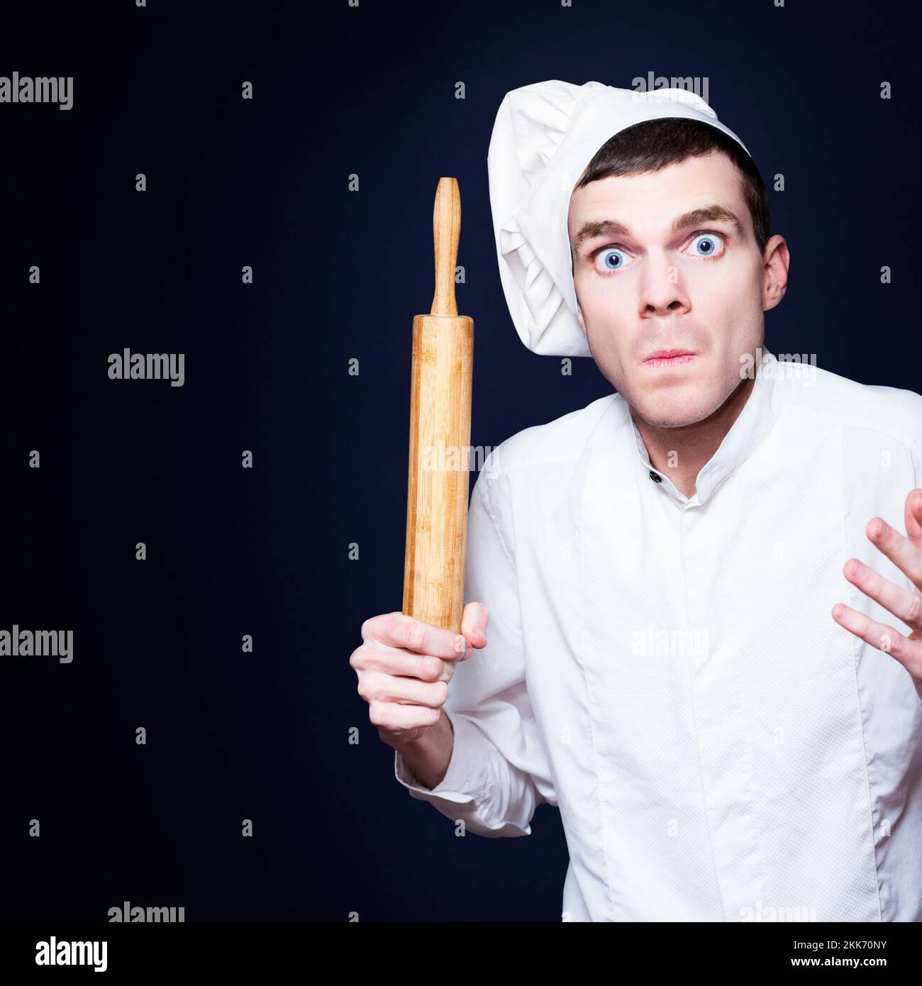 Angry chef rolling pin hi-res stock photography and images - Alamy