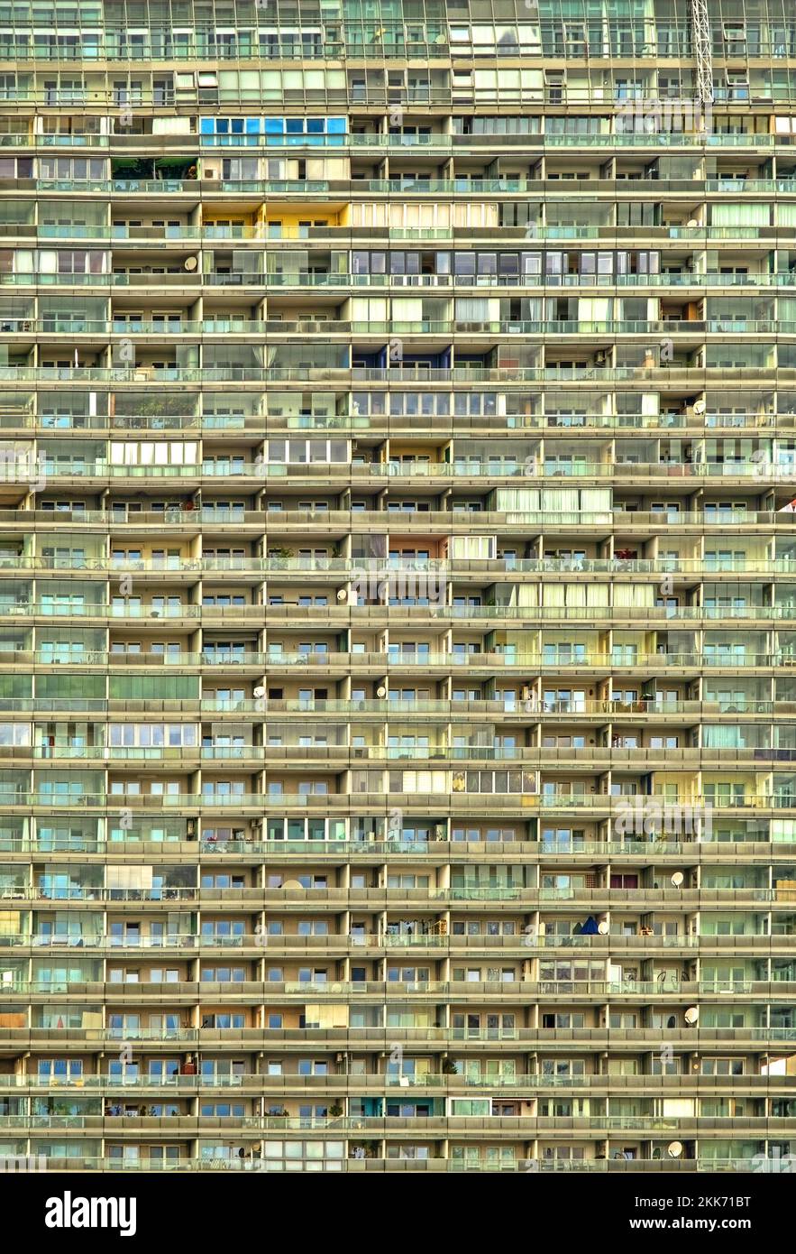 facade of a high-rise building with apartments Stock Photo - Alamy