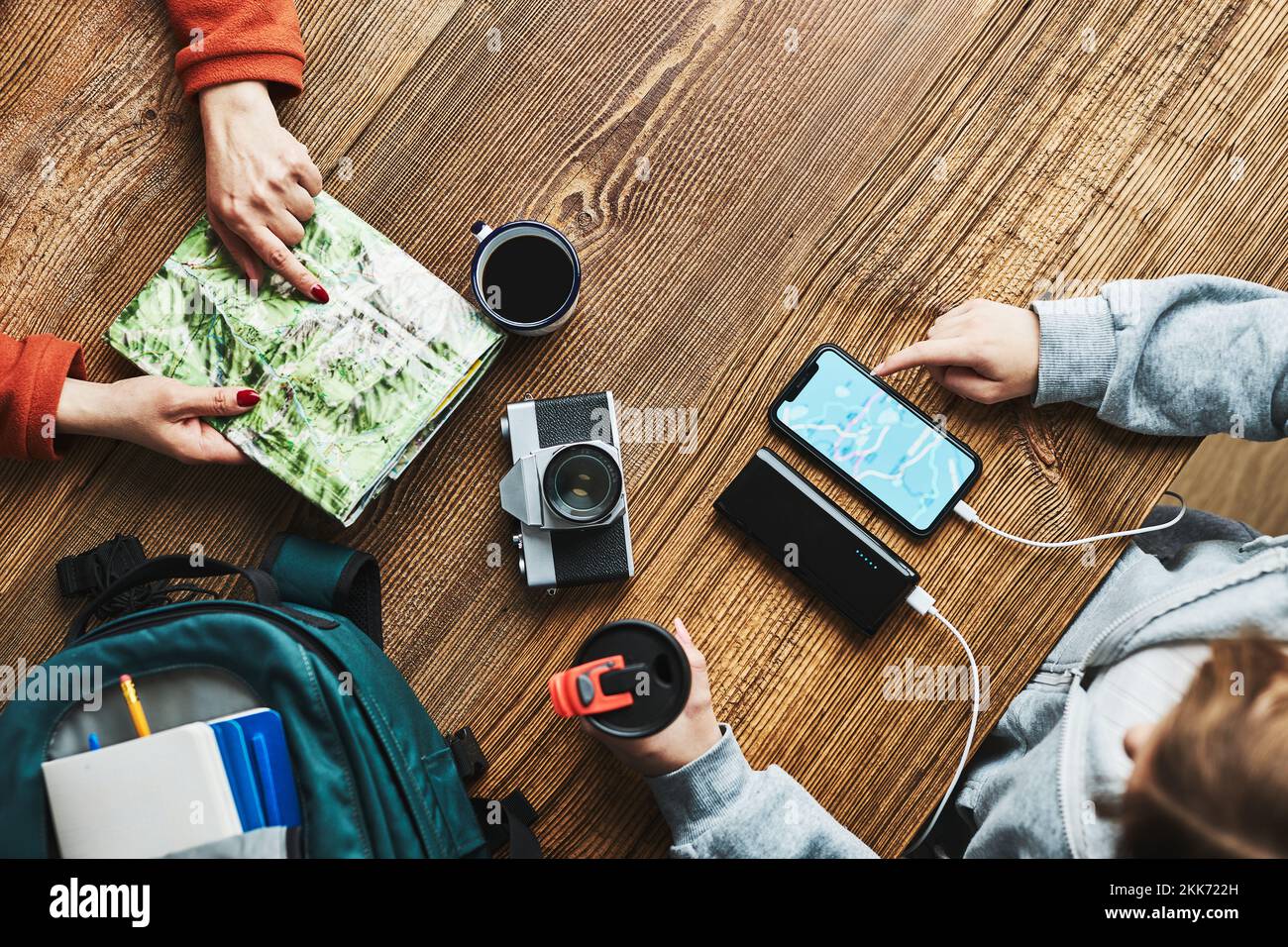 Family planning vacation trip. Girl searching travel destination and ...