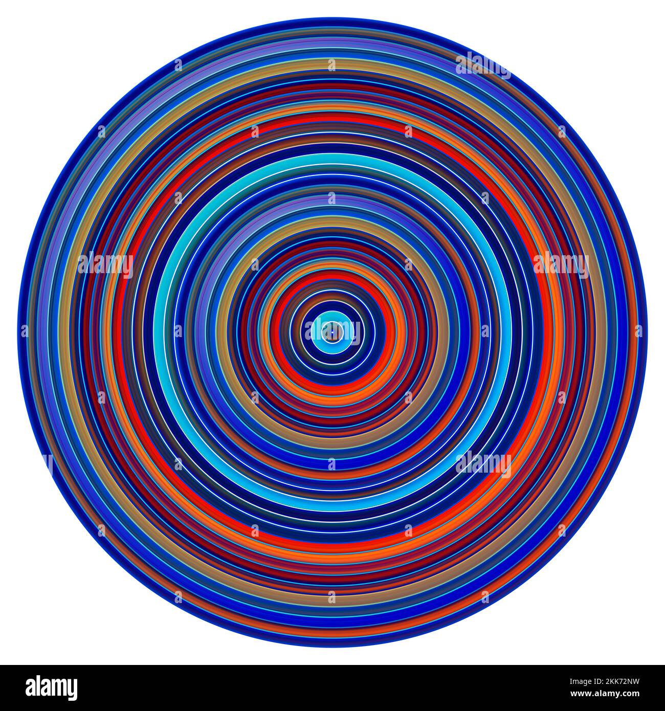 Multicolored concentric circles, vibrant colors, abstract background ...
