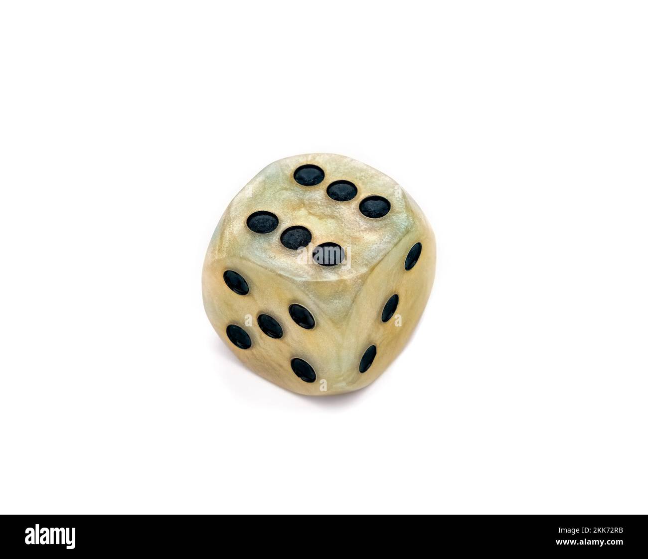 old ivory dice on white background Stock Photo - Alamy