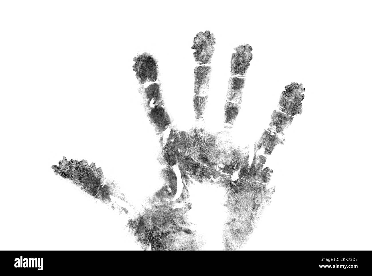 Palm or hand print isolated on white Stock Photo - Alamy