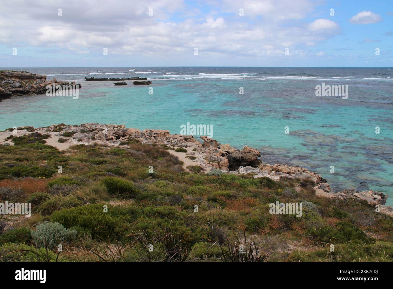 little salmon bay at indian ocean at rottnest island in australia Stock ...