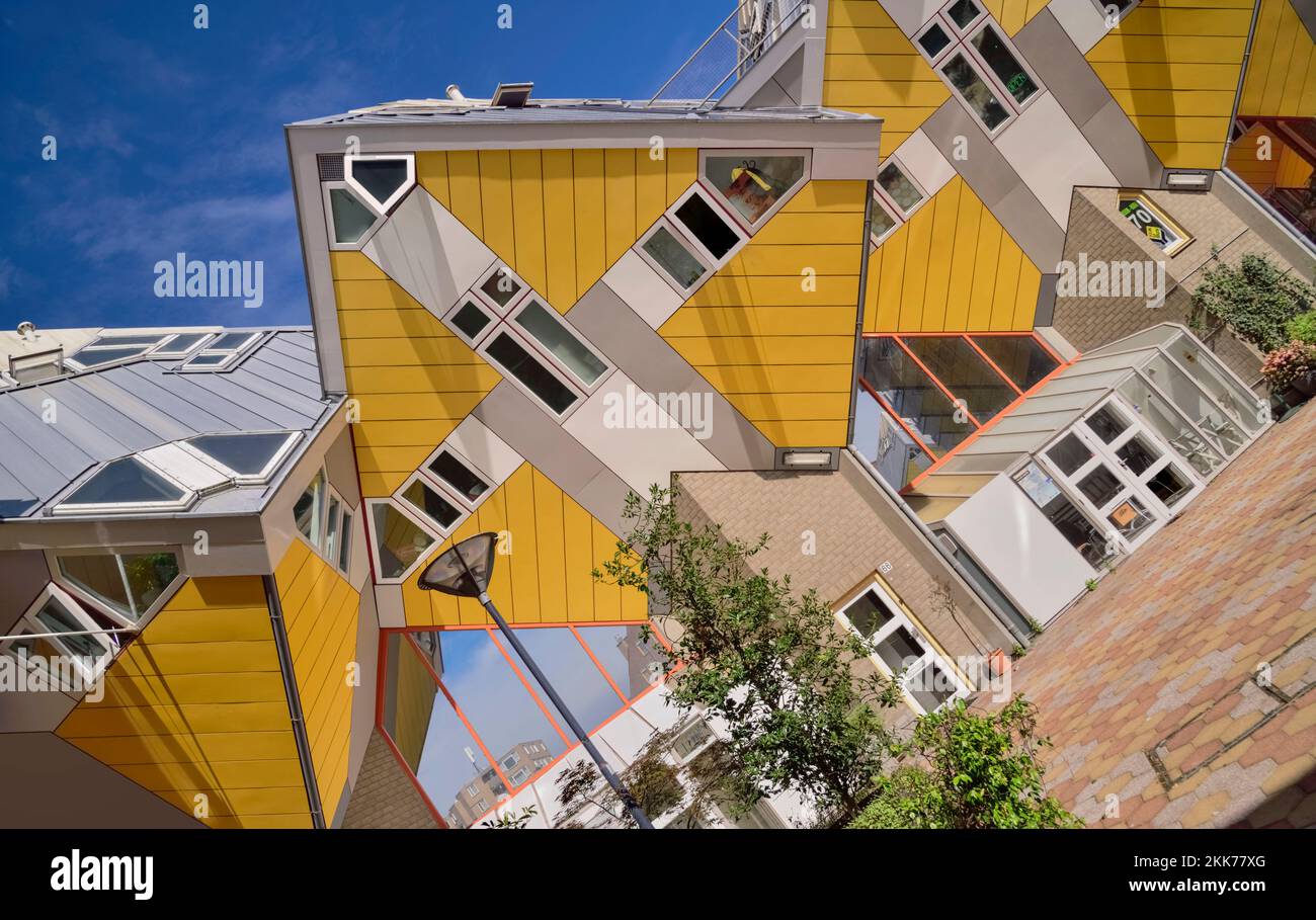 Holland, Rotterdam, The Cube Houses, an innovative housing development ...