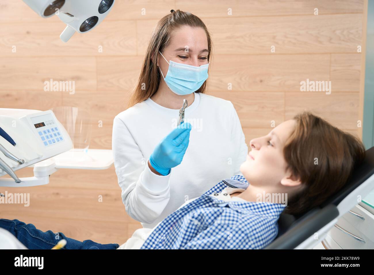 Boy with orthodontics braces hi-res stock photography and images - Alamy