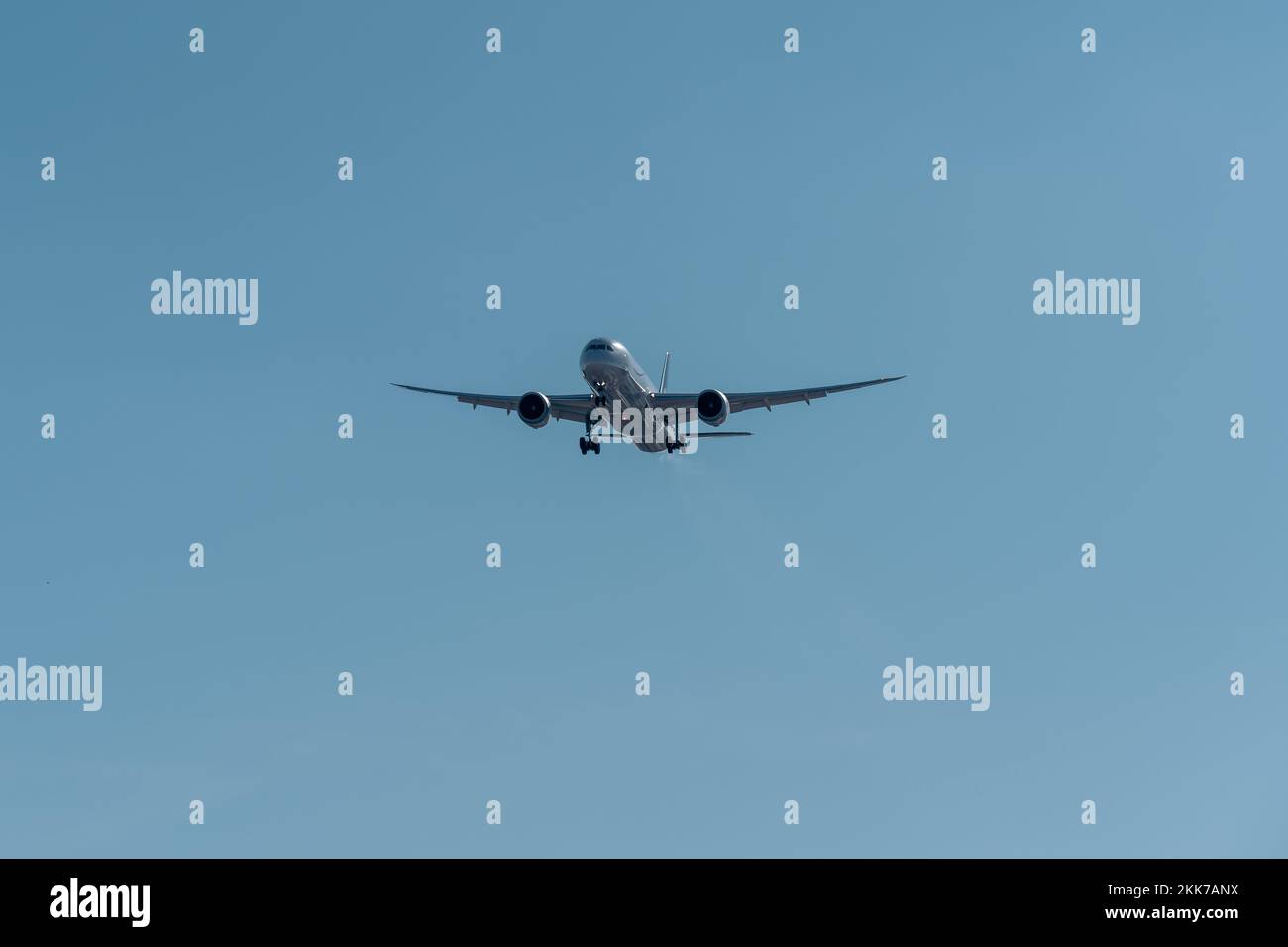 Commercial passenger aircraft full of tourists approaching the ...