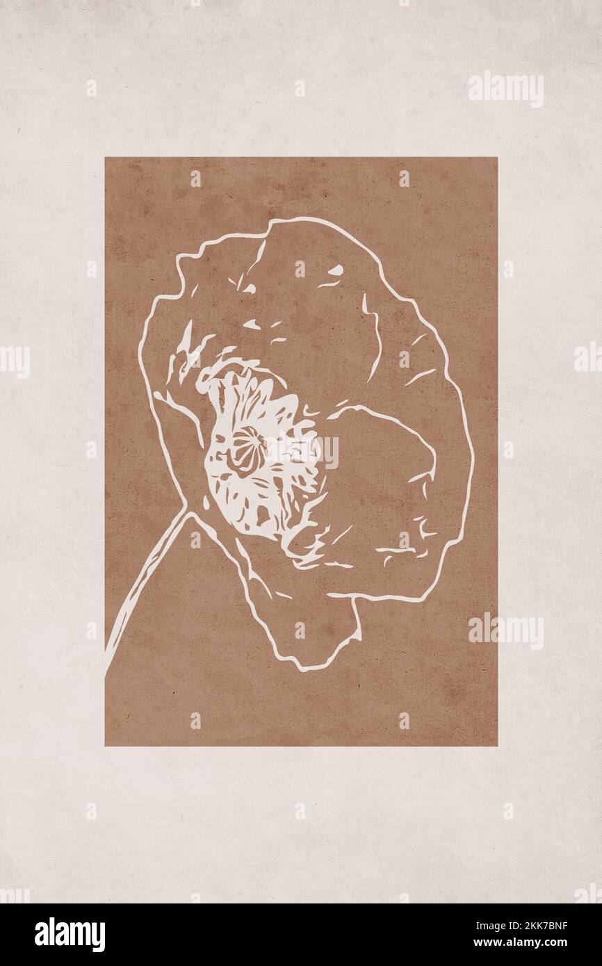 Printable trendy botanical card. Use for cover, wallpaper, wall art ...