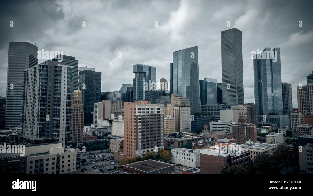 Panoramic view over the city of Houston- HOUSTON, UNITED STATES ...