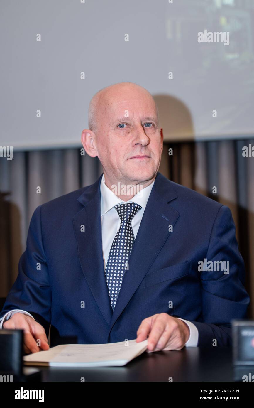 CFO Katoen Natie Dirk Michielsens pictured during the official signing ...