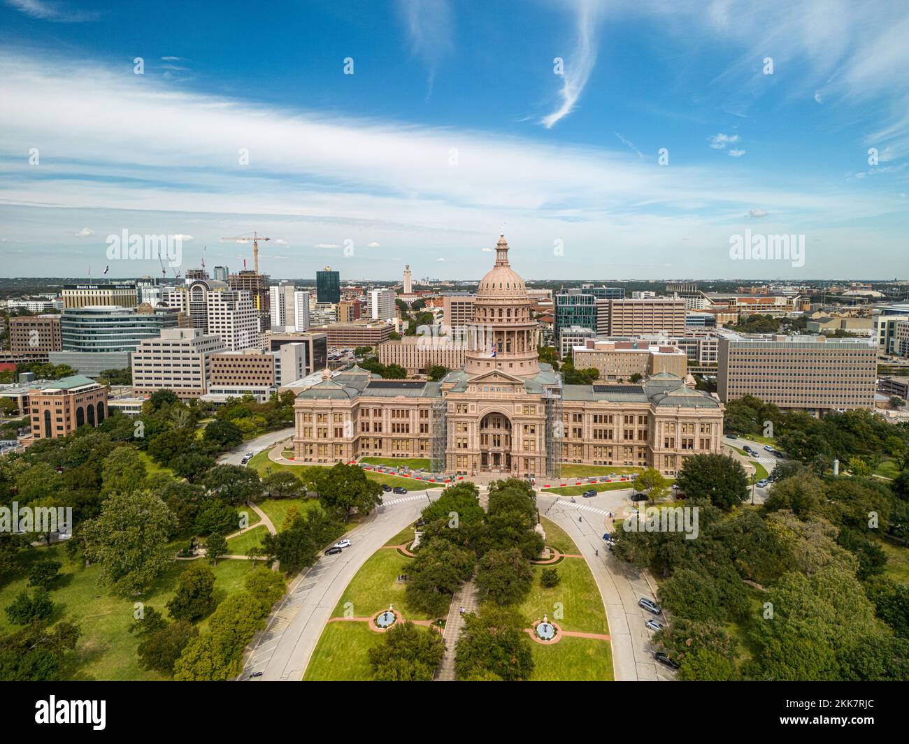 State Capitol of Texas in Austin aerial view - AUSTIN, UNITED STATES ...