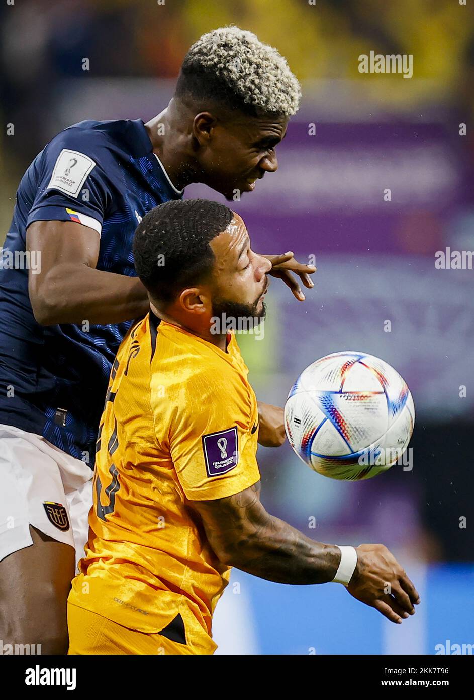 AL-RAYYAN - (LR) Memphis Depay of Holland and Felix Torres of Ecuador ...