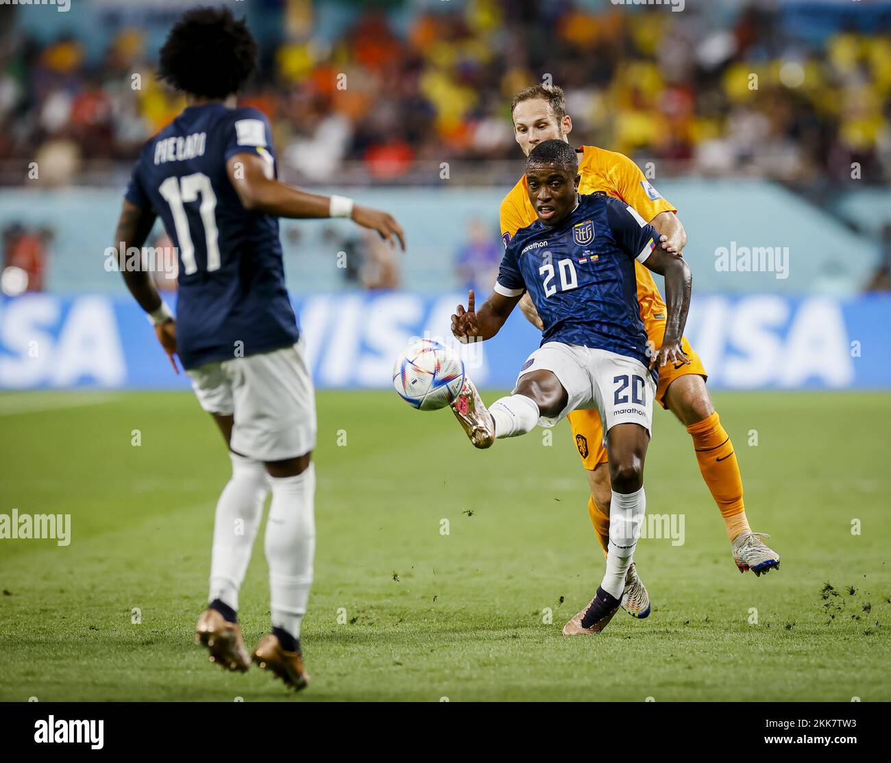 AL-RAYYAN - (L-R) Angelo Preciado of Ecuador, Jhegson Mendez of Ecuador ...