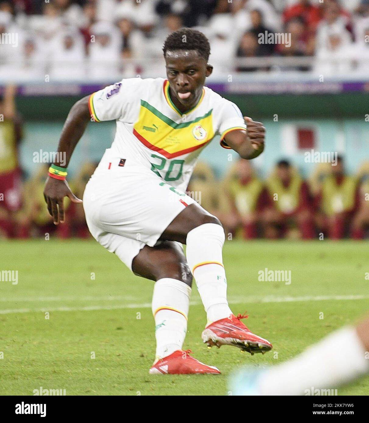 Bamba Dieng scores Senegal's third goal in the second half of a World ...