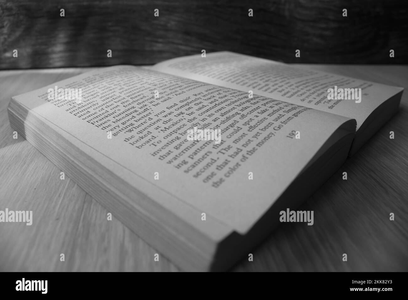 Old open book Black and White Stock Photos & Images - Alamy