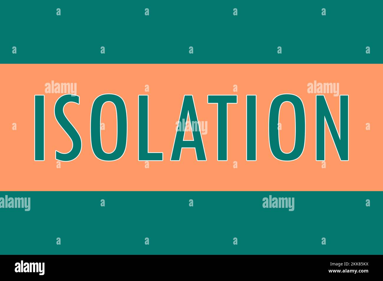 Isolation, logo. Colorful typography banner with word. Text caption ...