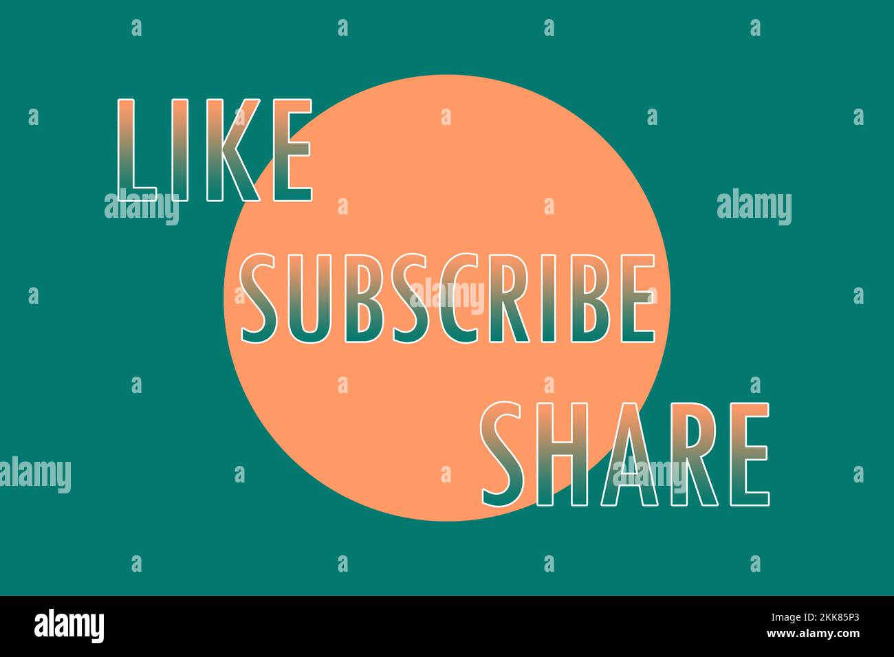 Like, subscribe, share. Logo. Colorful typography banner with word ...