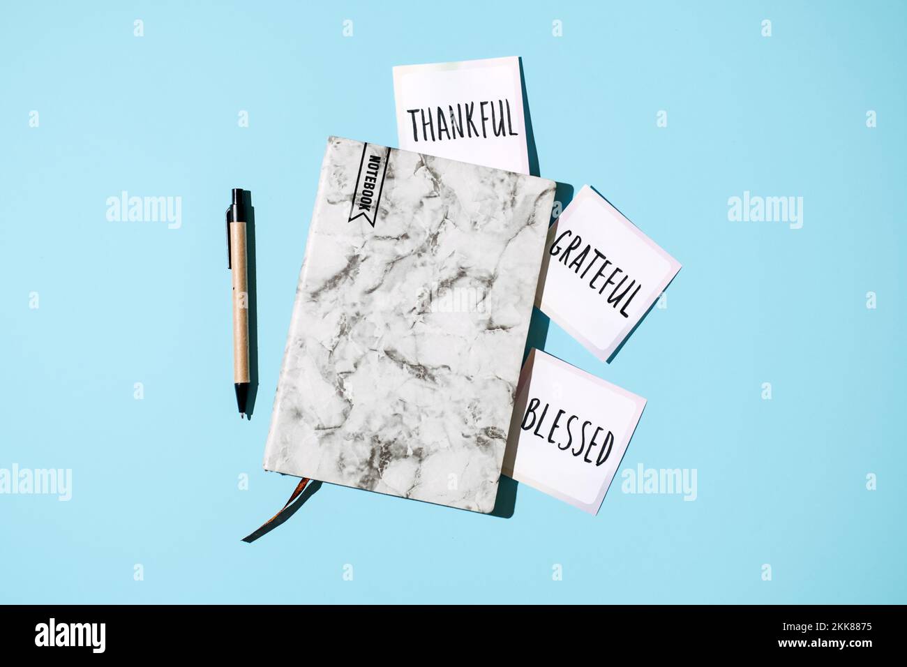 How to Practice Gratitude. Word Gratitude in open notebook on table ...