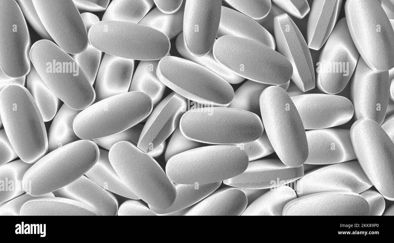 Pop art surreal style futuristic heap of metallic silver oval shaped ...