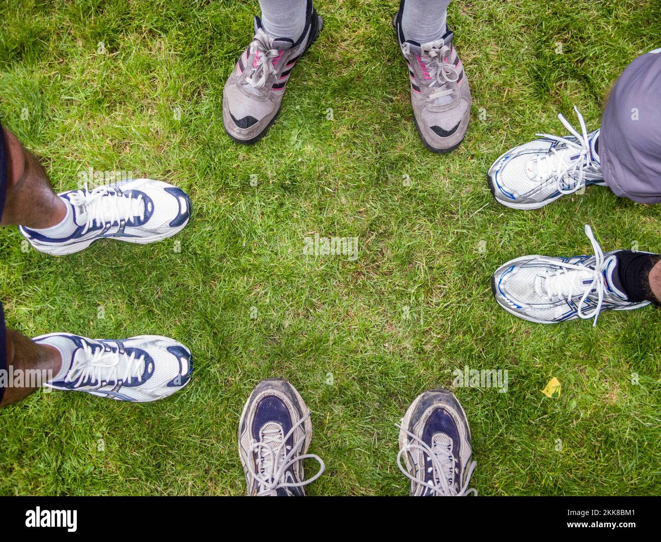 Frankfurt, Germany - June 11, 2008: runners standing together at the ...