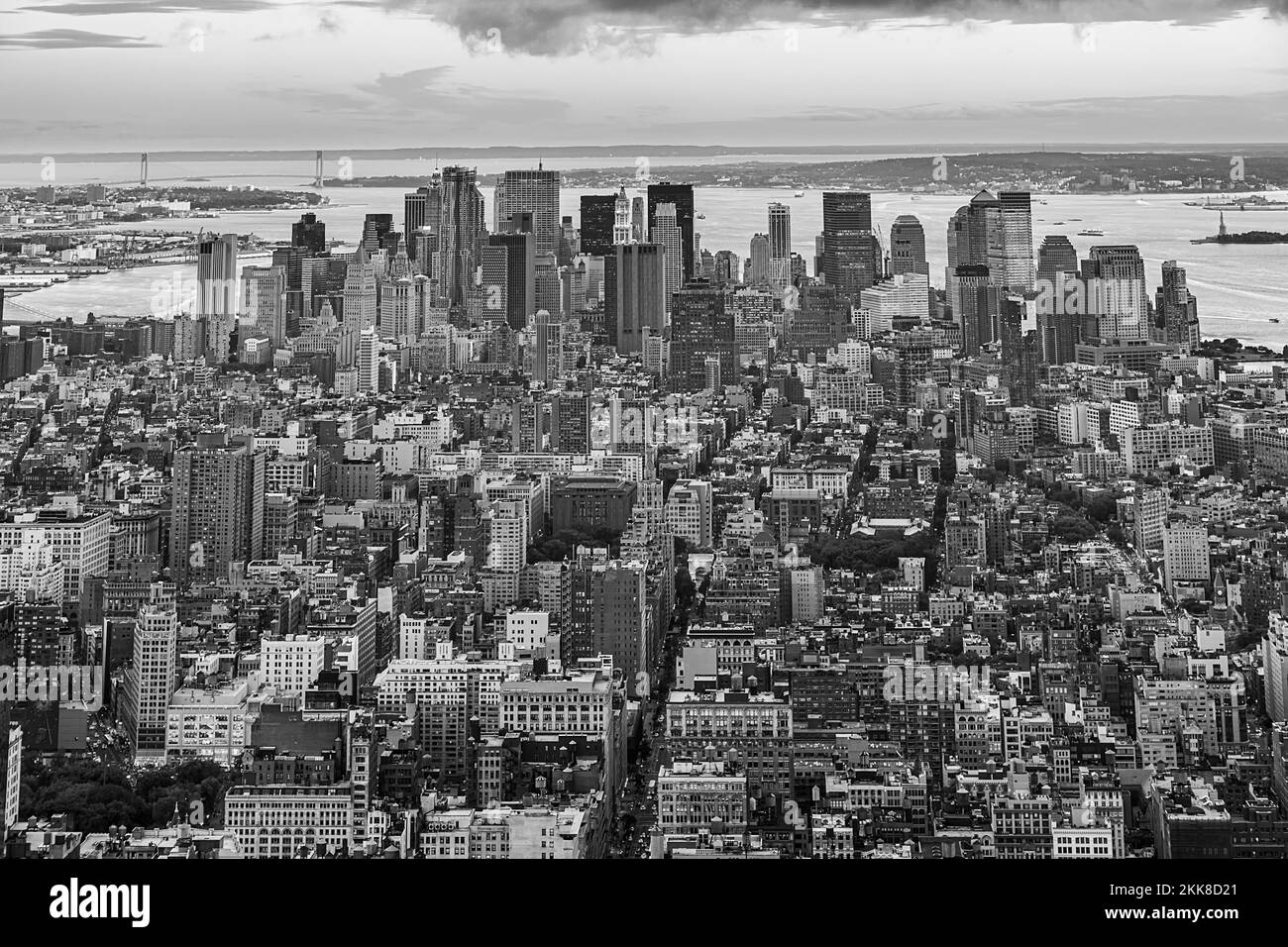New York, USA - July 9, 2010: panorama of New York in late evening from ...