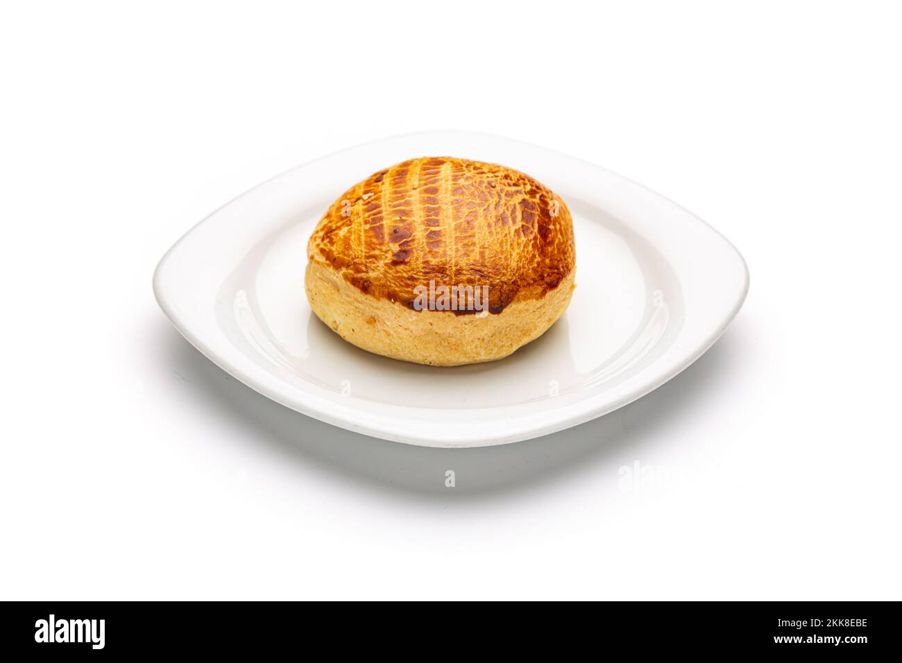 An isolated shot of a plate of pastries on a white background Stock ...