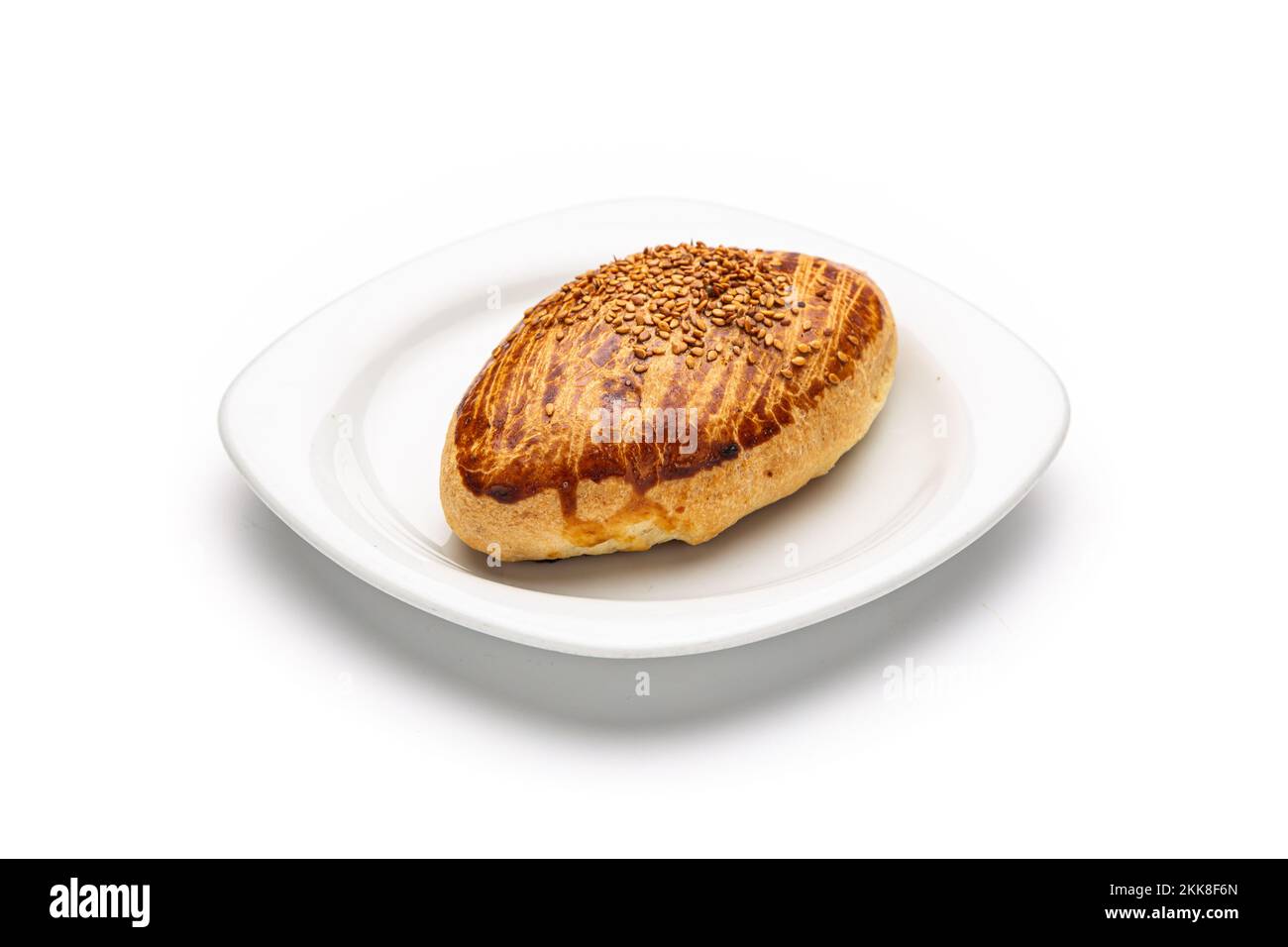 An isolated shot of a plate of pastry on a white background Stock Photo ...